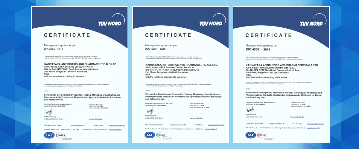 KAPL – KAPL | KARNATAKA ANTIBIOTICS & PHARMACEUTICALS LIMITED